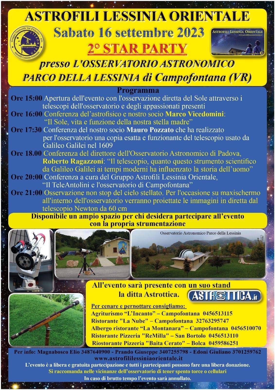 2° Star Party - Visit Lessinia - Official tourist information website