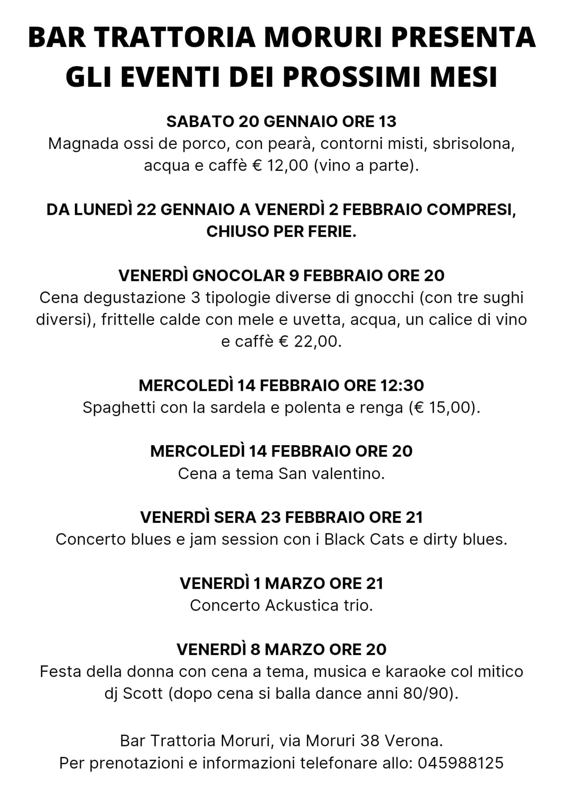 Eventi Trattoria Moruri - Visit Lessinia - Official tourist information ...